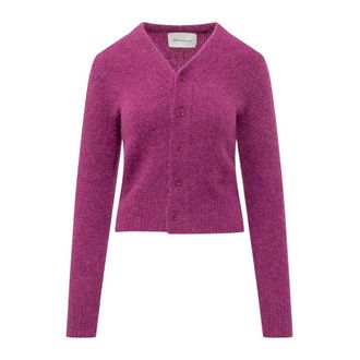 Ami V-Ausschnitt Strickjacke - - Knitwear - Damen - Rosa - S