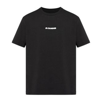 Jil Sander T-Shirt mit Logo - - Tops - Herren - Schwarzk - M