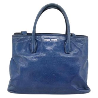 Miu Miu Sac cabas Pre-owned - Femme - Pre-owned - Bleu - Taille: ONE Size