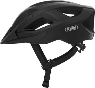 ABUS Allround-Fahrradhelm Aduro 2.1 - in sportivem Design f&uuml;r den Stadtverkehr, Landstra&szlig;en und Trails - f&uuml;r Damen und Herren - Schwarz Matt, Gr&ouml;&szlig;e S