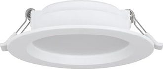 Eglo LED Einbaustrahler Idun-E, Spot Deckenleuchte, runder Einbauspot, Deckenstrahler aus Kunststoff in Wei&szlig;, neutralwei&szlig;, &Oslash; 11,7 cm