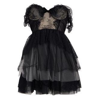 Philosophy di Lorenzo Serafini Kurzes Kleid mit herzf&ouml;rmigem Ausschnitt - - Dresses - Damen - Schwarzk - XS