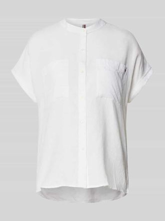 Tommy Hilfiger Relaxed Fit Leinenbluse mit kurzen &Auml;rmeln