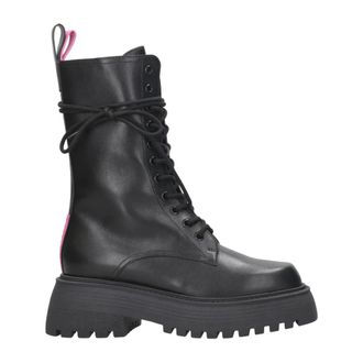 3Juin Schwarze Lederstiefeletten mit 6 cm Absatz - - Shoes - Damen - Schwarzk - 40 EU