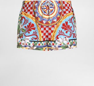 Dolce & Gabbana Bade-boxershorts Mit Carretto-print - Mann Beachwear Multicolor 6