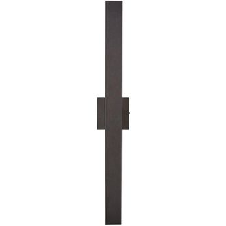 Beliani Au&szlig;enwandleuchte led Schwarz Metall 89 cm Modern Rechteckig Lang Beleuchtung f&uuml;r Au&szlig;en Drau&szlig;en Terrasse Balkon Ausstattung
