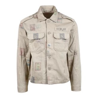 Replay Camicia Militare - - Jackets - Herren - Beige - S