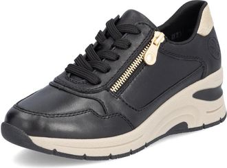 Rieker Damen Low-Top Sneaker N9301, Frauen Halbschuhe, lose Einlage,Keilabsatz,Wedge Heel,straßenschuhe,Strassenschuhe,schwarz (00),40 EU / 6.5 UK
