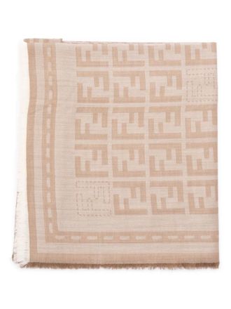 Fendi &eacute;charpe &agrave; motif monogramm&eacute; - Tons neutres