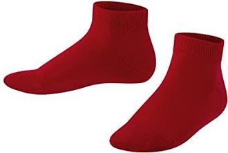 Falke Family K SN coton unies 1 paire, Chaussettes basses Mixte enfant, Rouge (Fire 8150) nouveau - écologique, 23-26