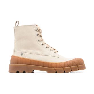 Kenzo Schn&uuml;rstiefel mit seitlichem Rei&szlig;verschluss und Gummisohle - - Shoes - Herren - Beige - 43 EU