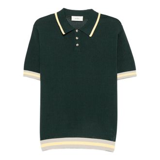 Les Deux Homme, Tops, Vert, Taille: XS Lace Knitted Polo