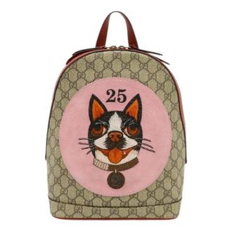 Gucci Pre-owned GG Supreme Bosco Dog Backpack - - Pre-owned - Damen - Beige - ONE SIZE