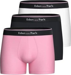 Eden Park Lot de 3 cale&ccedil;ons en coton m&eacute;lang&eacute;