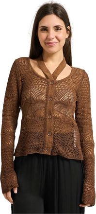 Manila Grace Femme, Pulls, Brun, Taille: 40 FR Cardigan