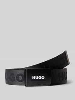 HUGO BOSS G&uuml;rtel mit Label-Applikation Modell GARRATT-PLATE