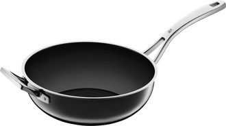 WMF Fusiontec Mineral Wokpfanne Induktion 28 cm, Wok, High-Tech Keramik, backofenfest, kratzfest, schwarz