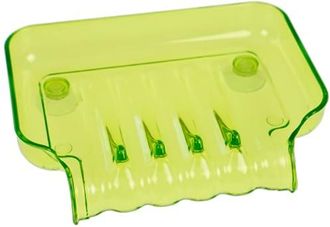 Fantasia Seifenschale, Kunststoff, grün, mit 2 Saugnäpfen