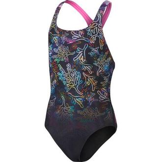 Speedo Kinder Badeanzug DIGI PLMT MDLT 1PC JF BLACK/PINK