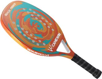 Harilla Beach-Tennisschläger mit Balltasche, Carbonrahmen, Unisex, stoßfest, leicht, für, Training, Tennis, Outdoor-Spiele, Anfänger, Orange