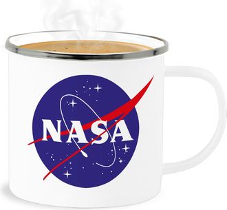 Shirtracer Emaille Becher Blechbecher - Statement - Raumfahrt Nasa Meatball Logo I - 300 ml - Wei&szlig; Silber - statements space tasse frohes neues jahr patch new ye