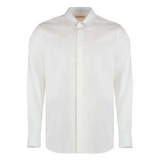 Valentino Garavani Baumwoll-Popeline-Hemd - - Shirts - Herren - Wei&szlig; - XL