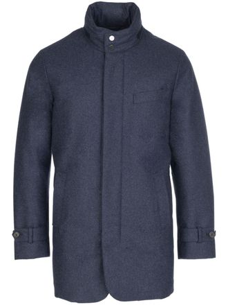 Norwegian Wool manteau à doublure matelassée - Bleu