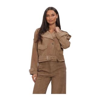 Ibana Jalissa Suede Jacke - - Jackets - Damen - Braun - 4XS