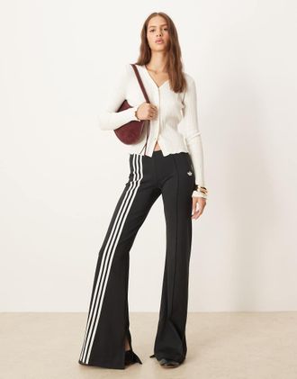 adidas Originals Legging &eacute;vas&eacute; &agrave; 3 bandes avec ruban - Noir