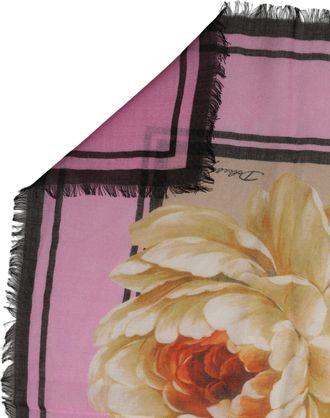 Dolce & Gabbana Floral Cashmere Scarf - Pink