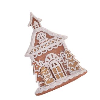 Valiclud Clay Dorffigurine Weihnachtscottage Miniatur Schneehäuser aus Robustem für Festliche Manteldekoration Vielseitige Xmas Haus Ornamente für Party und He