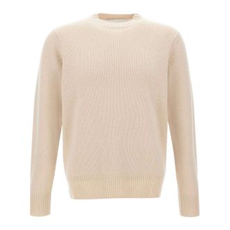 Soft Goat Pull col rond coupe d&eacute;contract&eacute;e - Homme - Pulls - Beige - Taille: S