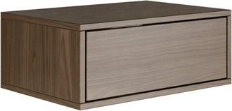 Selsey Selsey - framme - Table de chevet suspendue avec tiroir - effet bois noyer - 50 cm