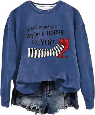 Generic 2025 Automne Hiver Femmes Quotidien Maison Entra&icirc;nement Ext&eacute;rieur Manches Longues O Neck T-shirt Top Imprim&eacute; Street Blouse Streetwear Tricot Long Pull