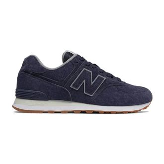 New Balance Homme, Chaussures, Bleu, Taille: 41 1/2 EU 574 Leather Baskets
