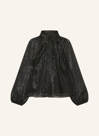 Marc Cain Schluppenbluse Mit Glitzergarn schwarz