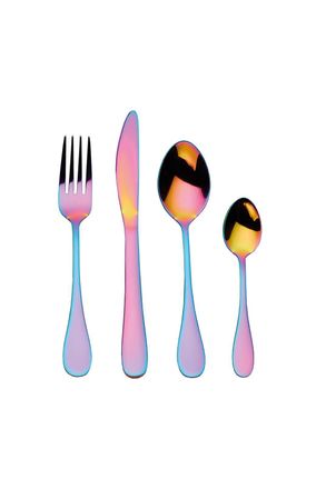 Mikasa Mikasa Iridescent Cutlery Set in Gift Box, Stainless Steel, 16 Pieces (Service for 4)