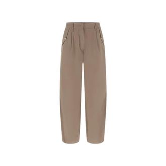 Guess Femme, Pantalons, Brun, Taille: 38 FR Denise Baggy Pants