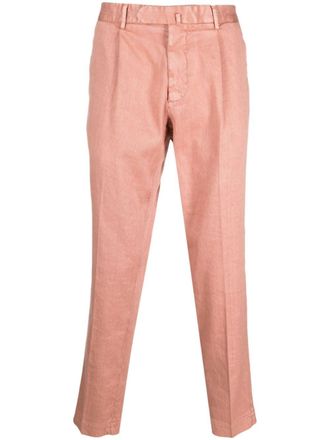 Dell'Oglio pantalon fuselé à design plissé - Rose