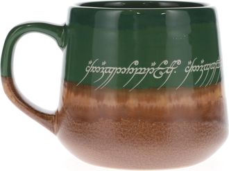 Silver Buffalo Herr der Ringe Elfen Text Hochglanz reaktive Glasur konische Keramiktasse 530 ml