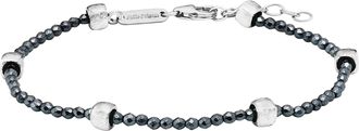 Julie Julsen Armband 925/- Sterling Silber rhodiniert H&auml;matit grau 19cm