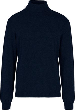 Bomboogie Homme, Pulls, Bleu, Taille: M Pull Col Montant en Laine M&eacute;rinos
