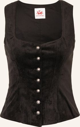 Spieth & Wensky Trachtenmieder Fliss Aus Samt schwarz
