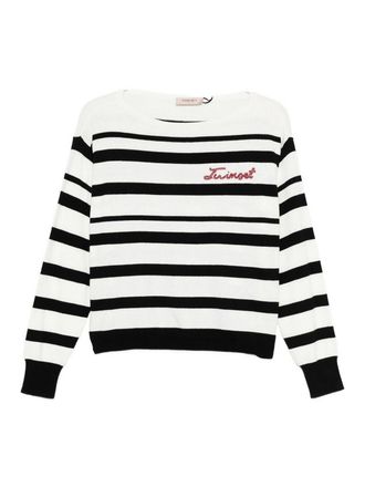 Twinset Pull Col Rond - Blanc