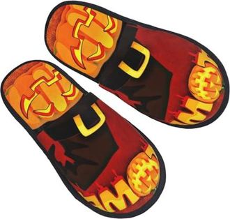 Generic Pantoufle Chapeau DAutomne Citrouille DHalloween Slippers Maison Antid&eacute;rapants Chausson Pour Femme Int&eacute;rieur Chambre L
