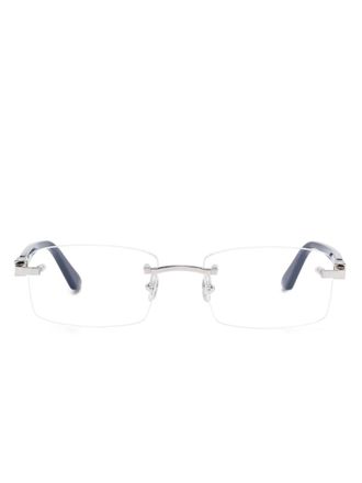 Cartier lunettes de vue &agrave; monture rectangulaire - Argent
