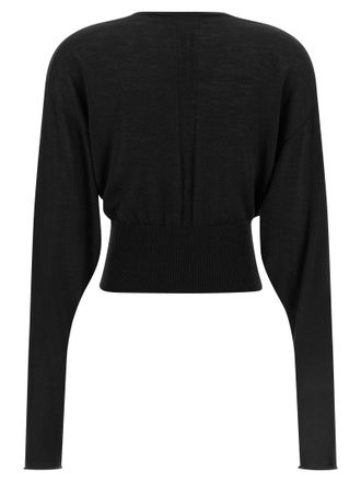 Rick Owens Shaved Wool Knit Sweater - Black