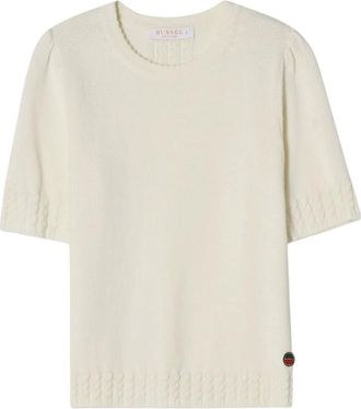 Busnel Femme, Pulls, Blanc, Taille: 44 FR Tricot ras du cou