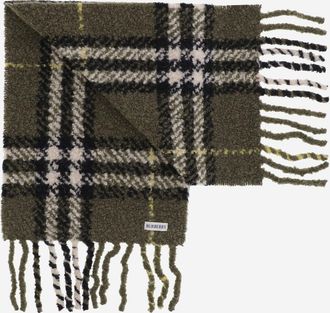 Burberry Brushed Alpaca Blend Scarf - Green
