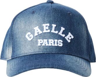 Ga&euml;lle Paris Denim Baseball Cap mit Besticktem Logo - - Accessories - Herren - Blau - ONE SIZE